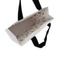 China Crepack Two Sides Eco Friendly 200gram C2S Luxury Paper Shopping Bag With Silk Ribbon Handle for sale