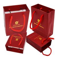 China FSC Jewelry Paper Bag With Rope Handle 250g Customized CMYK Printing Cotton for sale
