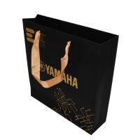 China Eco Friendly Custom Paper Shopping Bags 210gsm Craft Gold Foil With Cotton Rope Handle for sale