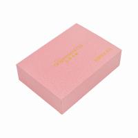 China Leatherette Cosmetic Gift Box Packaging 400gsm Paper Drawer Rigid Pink Match Box Push Pull for sale