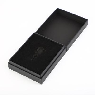 China Greyboard Rigid Paper Souvenir Gift Boxes Matte Black EVA Inlay 30mm for sale