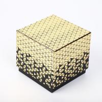 China Gold Foil Personalised Leather Watch Box Two Pieces Rigid Paper With Pillow Wrapped Black for sale