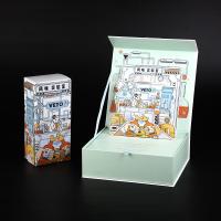 China Book Shape FSC Luxury Rigid 3D Pop Up Cardboard Box For Wine Bottle Magnets Flap Pannel for sale