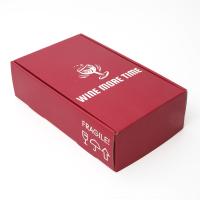 China Black Printing Corrugated Mailer Boxes 6B Wine Shipping Carton for sale
