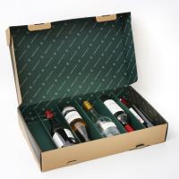China Black Printing Corrugated Mailer Boxes 6B Wine Shipping Carton for sale