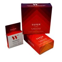 China Red Color Cardboard Small Cosmetic Box Corrugated Mailer Boxes For Retail for sale