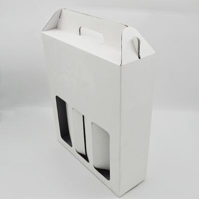 China custom collapsible cellar door foldable corrugated two three bottles wine bottle carrier for sale