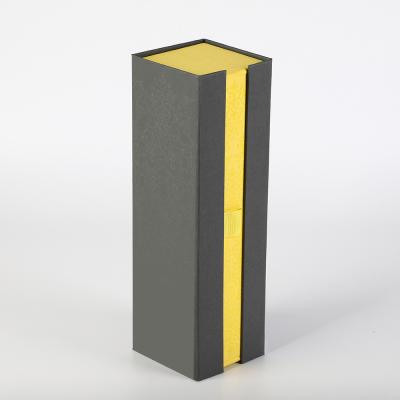 China single wine Bottle magnetic closure Box Greyboard Flat Pack Spirit vodka whisky bottle box for sale