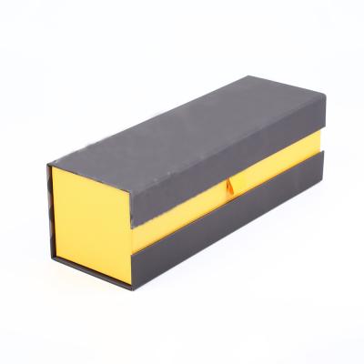 China Magnets Flap Luxury Rigid Box Single Wine Glass Gift Beverage Bottle Spirit Cardboard for sale