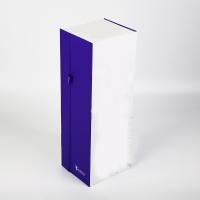 China Personalized One Piece Wine Bottle Gift Box White Folder Golf Foil Logo FSC for sale