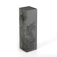 China High End Rigid Wine Bottle Packging Box With Cushion Protection Inside And Ribbon Straps for sale