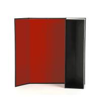 China Single Packaging Wine Bottle Gift Box Handle Black Corrugate For Champagne for sale