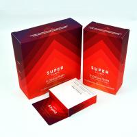 China Pantone Color 350g Artpaper Condom Box With Embossing Logo for sale