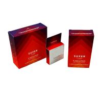 China Pantone Color 350g Artpaper Condom Box With Embossing Logo for sale