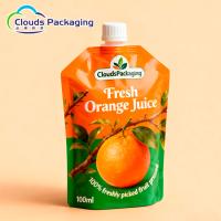 China Plastic Stand Up Spouted Pouches Customized For Orange Juice Liquid Package for sale