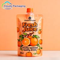 China Plastic Stand Up Spouted Pouches Customized For Orange Juice Liquid Package for sale