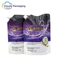 China Custom Liquid Soap Plastic Stand Up Pouch With Spout Packaging for sale