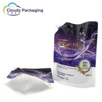 China Custom Liquid Soap Plastic Stand Up Pouch With Spout Packaging for sale