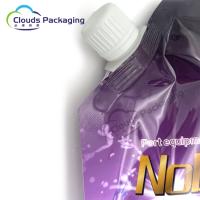 China Custom Liquid Soap Plastic Stand Up Pouch With Spout Packaging for sale