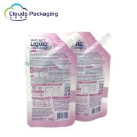 China Custom Logo Stand Up Spout Pouch 1000ml Large Capacity Liquid Soap Packaging Bag for sale