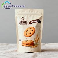 China Cookies Snacks Packaging Plastic Stand Up Pouches with Zipper Round Bottom for sale