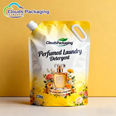 China Custom Logo Spout Pouch Packaging Liquid Laundry Detergent with Nozzle for sale