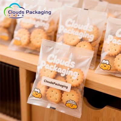 China Custom Printed Plastic Back Seal Bags Transparent for Cookies Food Packaging 121℃ for sale