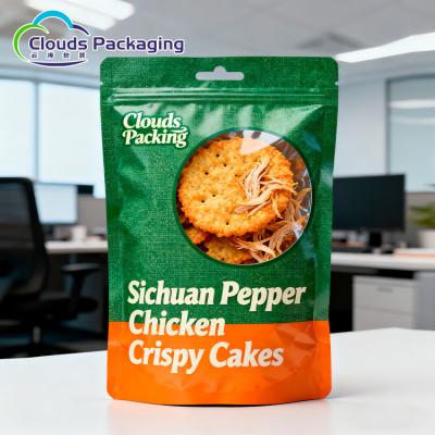 China Custom Printed Food Grade Stand Up Pouches with Zipper for Snacks 121℃ Retort for sale