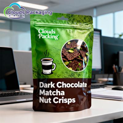 China Custom Stand Up Pouches Food Grade Plastic Packaging Bag for Snack Crisps 121℃ Retort for sale