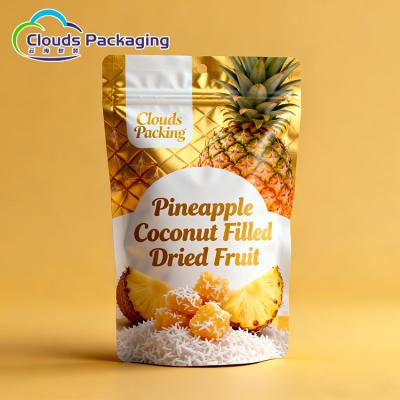 China Custom Logo Stand Up Ziplock Pouches Plastic Packaging Bag for Dried Fruit Snack 121℃ Retort for sale