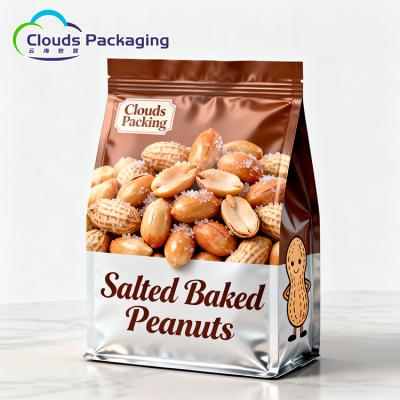 China PE Nuts Flat Bottom Pouch Dried Food Packaging Gravure Printing for sale
