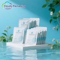 China Custom Logo Facial Mask Packaging 3 Side Seal Flat Pouch with Zipper 121℃ Retort for sale