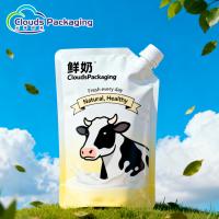 China PE/PET Plastic Spouted Pouches Customized Liquid Milk Yogurt Packaging for sale