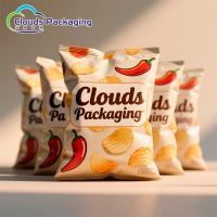 China Custom Printed Chips Packaging Roll Film 121℃ Retort Snack Food Back Seal Bags for sale