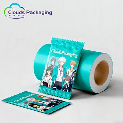 China Custom Back Seal Cartoon Anime Card Packaging Bag Film Roll 121℃ Retort for sale