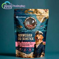 China Custom Printed Plastic Stand Up Pouches for Dried Pet Food with Window 121℃ Retort for sale