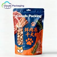 China Custom Printed Plastic Stand Up Pouches for Dried Pet Food with Window 121℃ Retort for sale