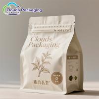 China 8 Side Seal Tea Flat Bottom Stand Up Pouch Cereal Packaging for sale