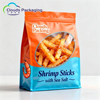 China Custom Resealable Ziplock Plastic Snack Packaging Bags for Chips Crisps 121℃ for sale