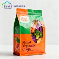 China Custom Food Grade Flat Bottom Bags for Vegetables Fruits Packaging 121℃ Retort for sale