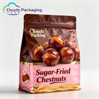 China Custom Logo Flat Bottom Zip Lock Packaging Bags Hazelnuts Chestnut Packaging for sale
