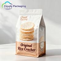 China Custom Square Bottom Stand Up Pouch for Snacks Crisps Food Packaging 121℃ Retort for sale