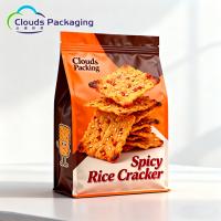 China Custom Square Bottom Stand Up Pouch for Snacks Crisps Food Packaging 121℃ Retort for sale