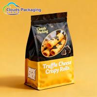 China Blocking Snacks Packaging Flat Bottom Bags Stand Up Custom Printing Color for sale