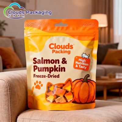 China Customized Stand Up Pet Food Bags with Zipper Heat Sealed 121℃ Retort Pouch for sale