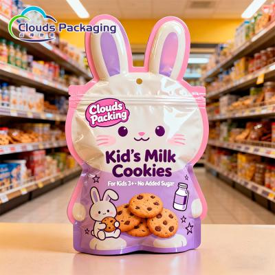China Custom Shaped Zipper Bag for Biscuit Cookies Cartoon Animals 121℃ Retort for sale