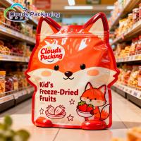 China Custom Cartoon Animal Shape Dried Food Nuts Zipper Bags 121℃ Retort Resistant for sale