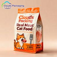 China Stand Up Flat Bottom Cat Food Package Pouch Custom Printed for sale