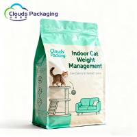 China Custom Printed Flat Bottom Pet Food Pouches 121℃ Retort Stand Up Bags for sale