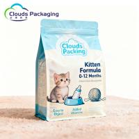 China Kitten Cat Food Flat Bottom Bag Packaging Custom Printing Drop Resistant for sale